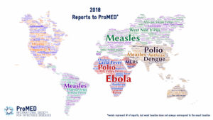 2018 ProMED Report Map - ISID