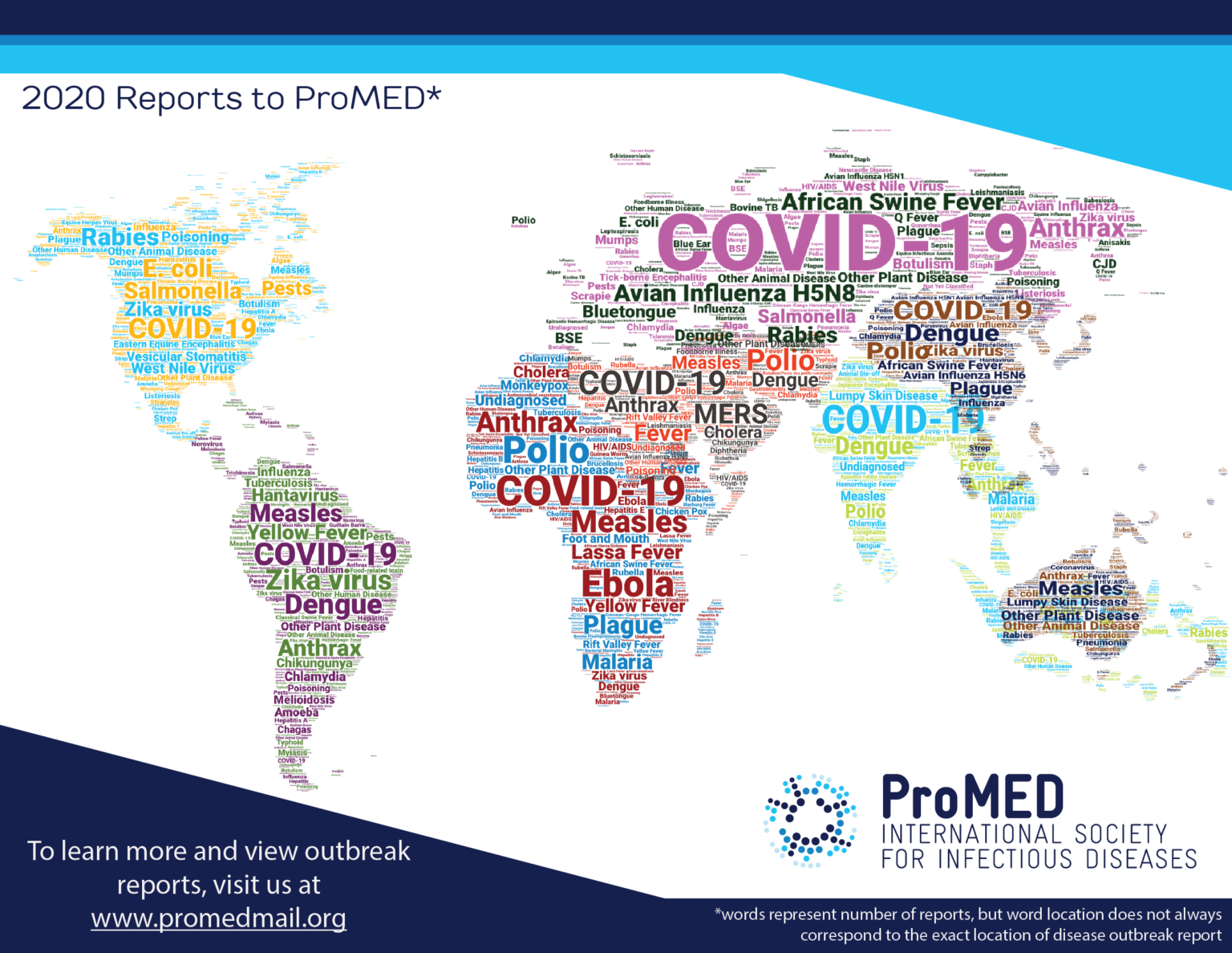 2020 ProMED Report Map - ISID